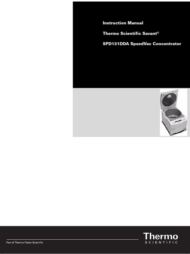 197-3003-00 - Rev G - Savant SPD131DDA SpeedVac Concentrator ...