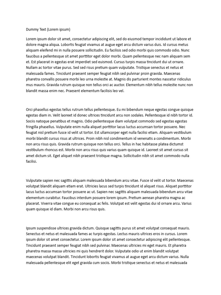 Dummy Text (Lorem Ipsum Example) | PDF