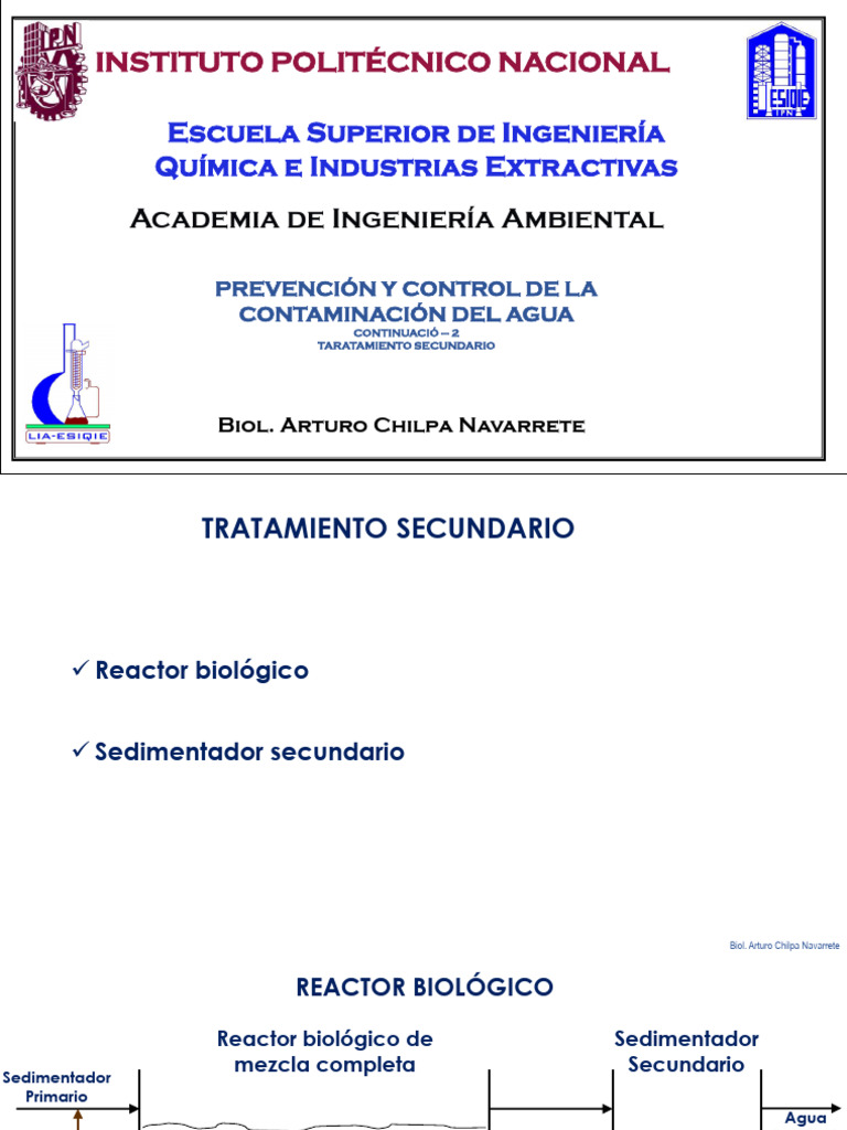 FORMULARIO- TRATAMIENTO SECUNDARIO (REACTOR BIOLOGICO) | PDF | Ciencias ...