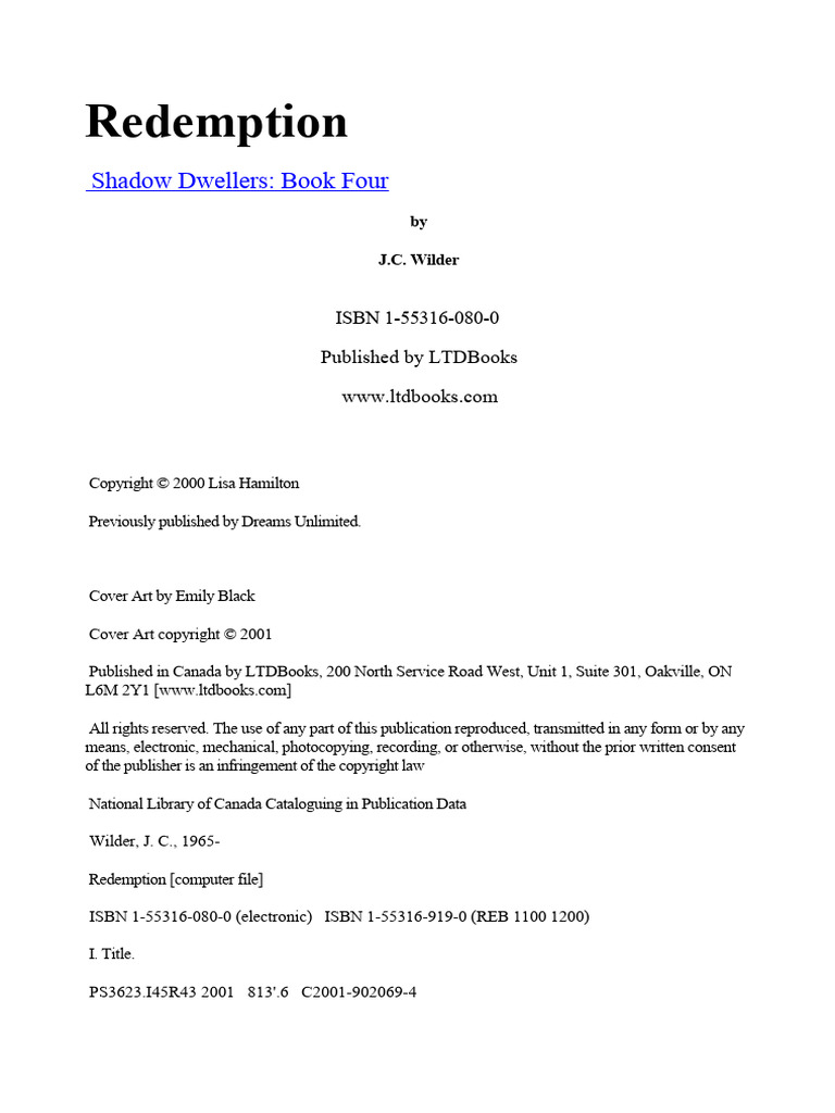 Shadow Dweller 04 - Redemption | PDF