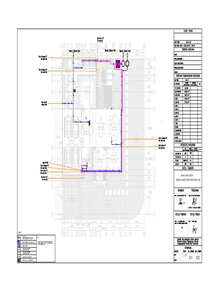 Sewage and Waste Water Instalation Plan | PDF