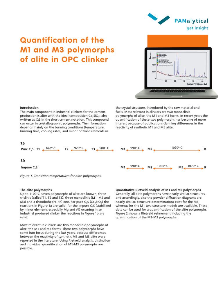 Quantification of The M1 and M3 Polymorphs of Alite in OPC Clinker ...