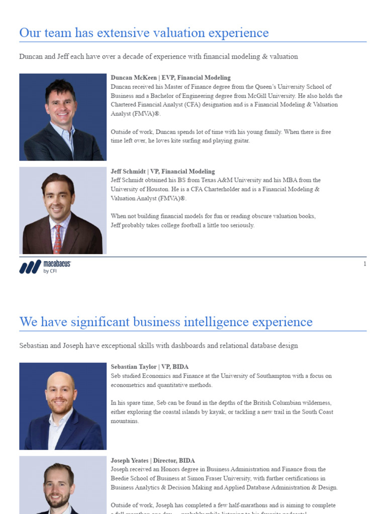 Build A Presentation With Macabacus - CFI Team | PDF | Financial ...