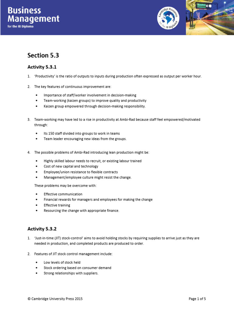 Lean Production and Quality Management Insights | PDF | Lean ...