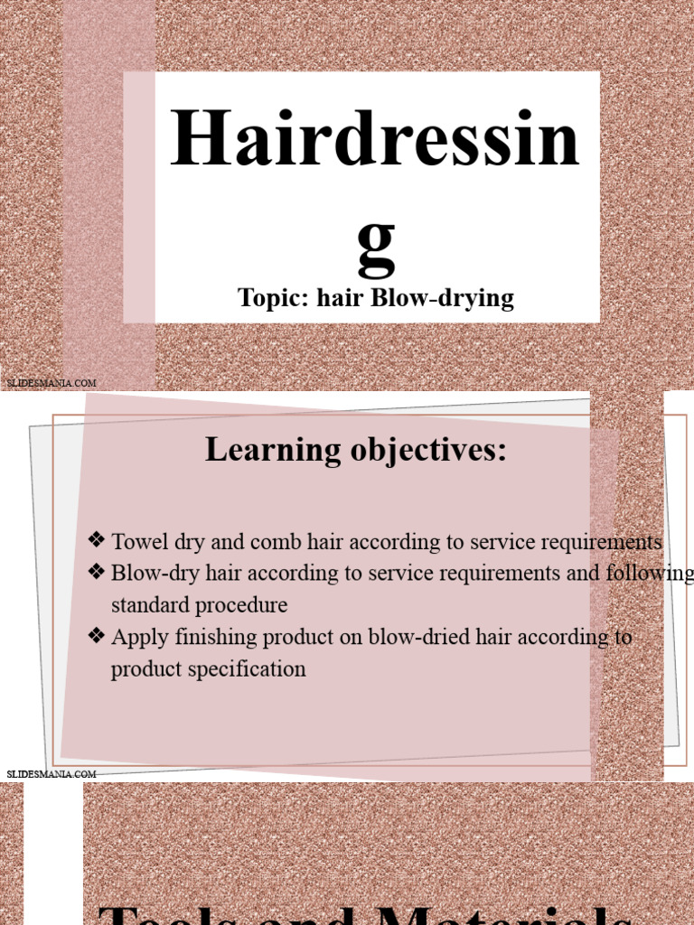 Hair Blow Drying | PDF | Beauty | Hairdressing