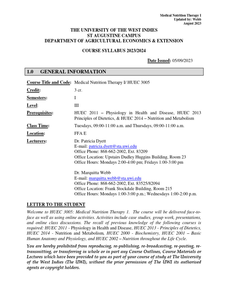 2023 Course Syllabus | PDF | Lecture | Academic Integrity