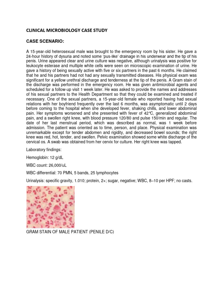 Case Study in Clinical Microbiology | PDF | Physical Examination ...