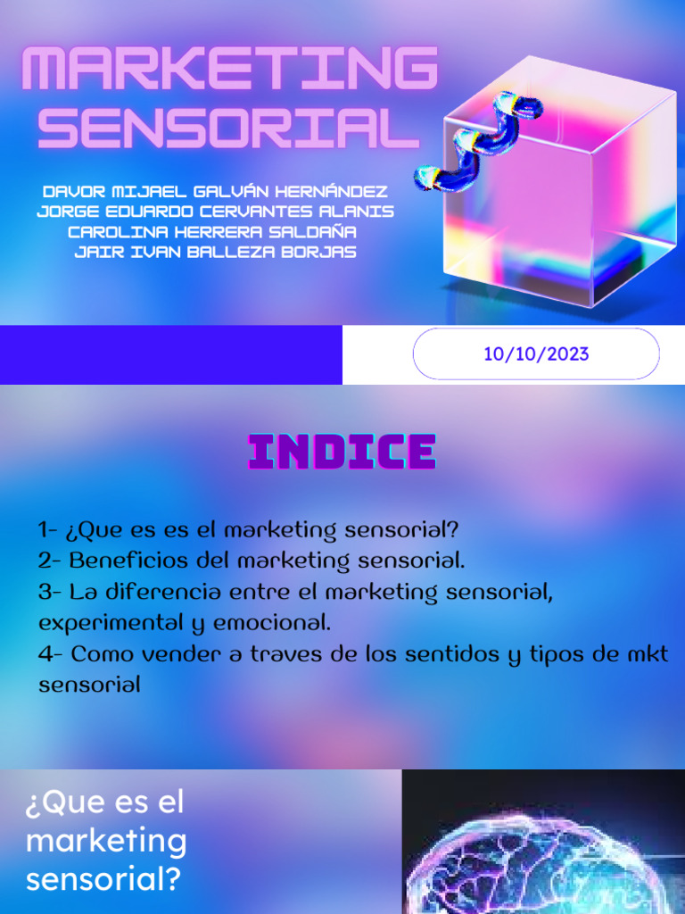 Marketing Sensorial Equipo 4 | PDF | Marketing | Marca Marketing Sensorial Equipo 4 | PDF | Marketing | Marca