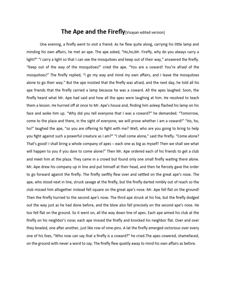 The Ape and The Firefly | PDF