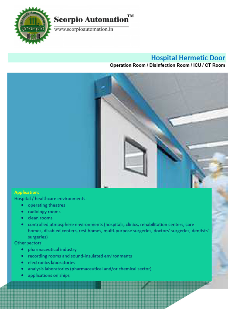 HPL Hermatic Hospital Doors | PDF | Hospital | Health Care