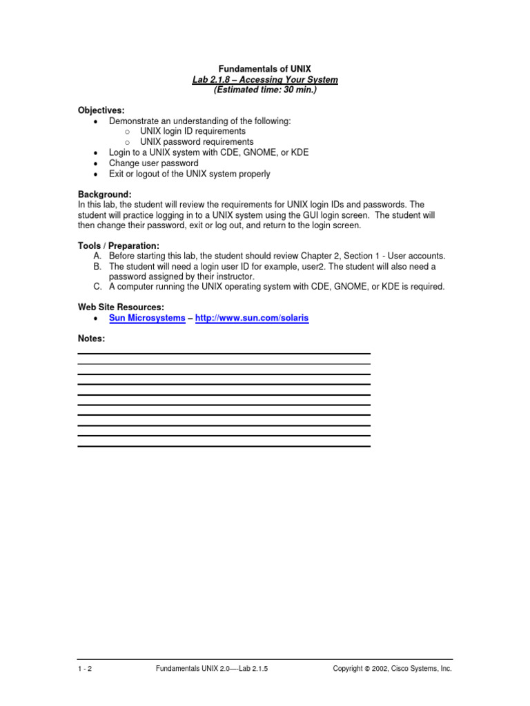 Lab2 1 8 | PDF | Login | User (Computing)