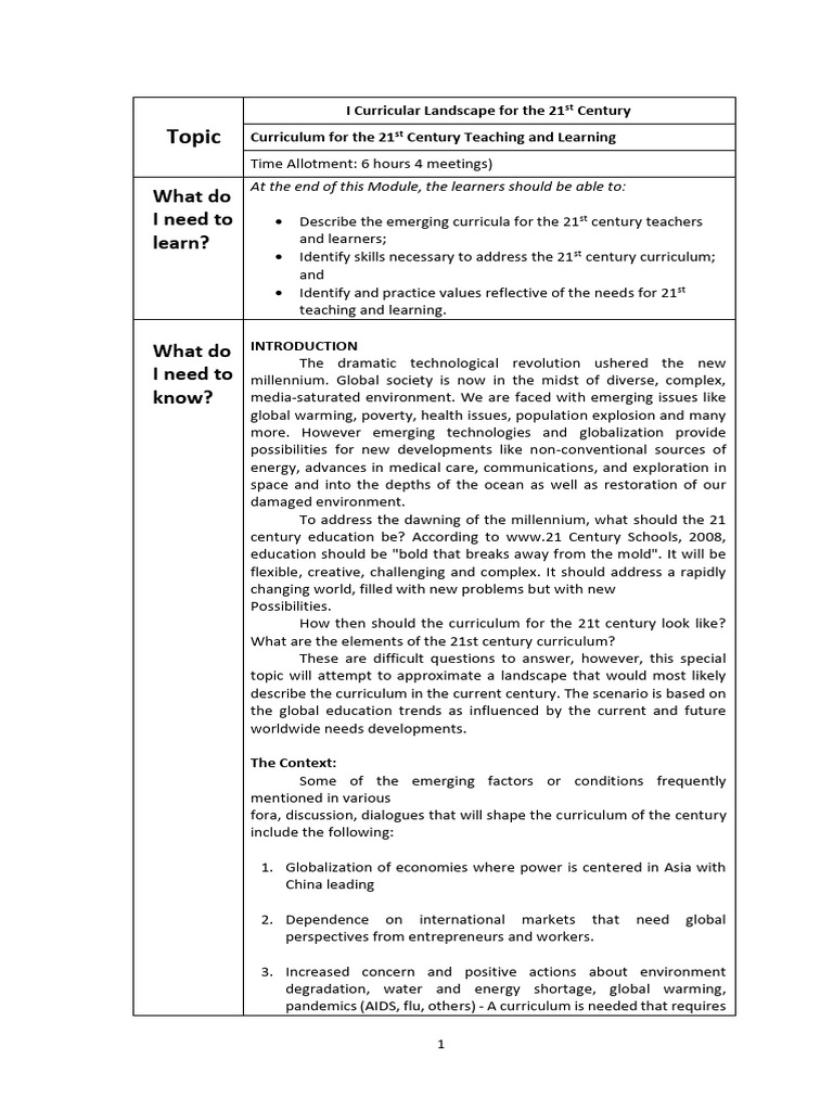 BENLAC | PDF | Curriculum | Learning