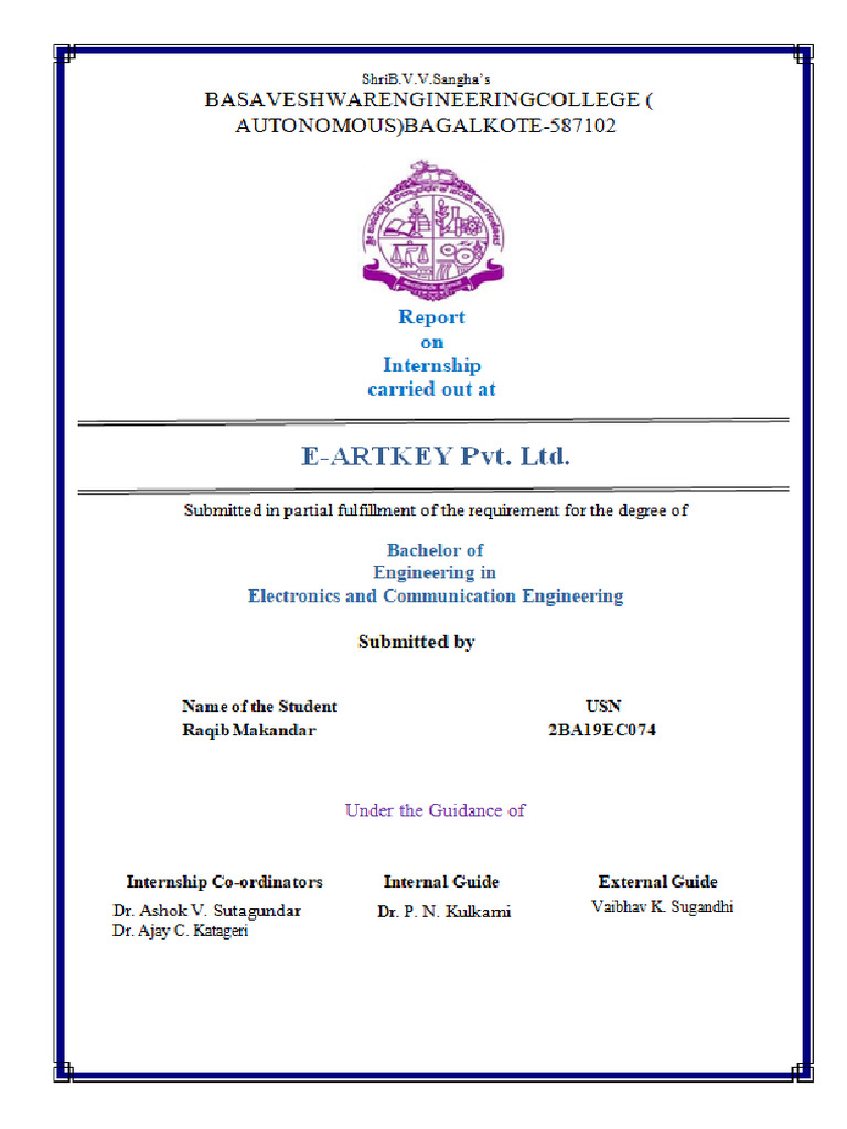 Internship Report Raqibfinal | Download Free PDF | Arduino | Sensor