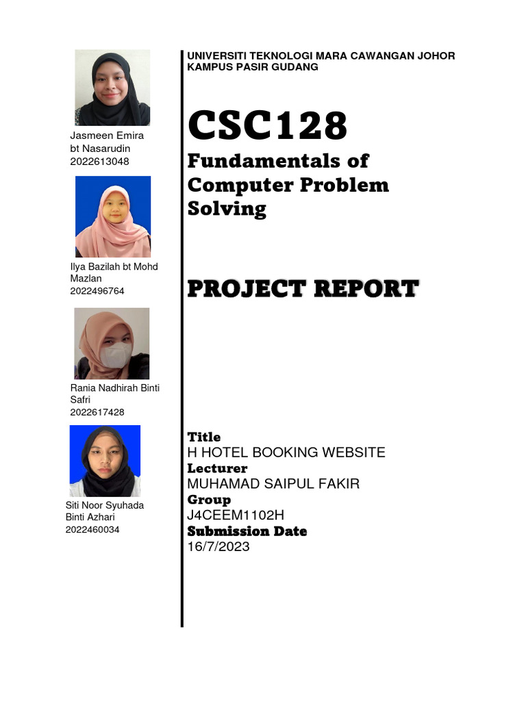 Final Report CSC128 | PDF | Computer Programming | Algorithms