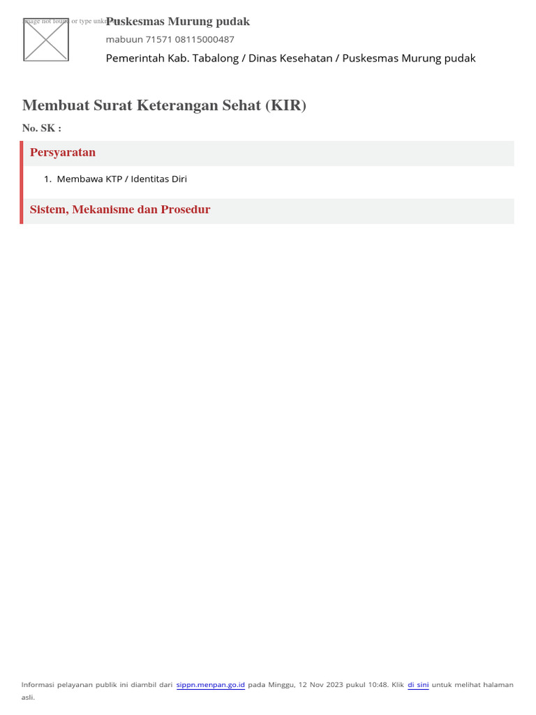 Membuat Surat Keterangan Sehat Kir | PDF