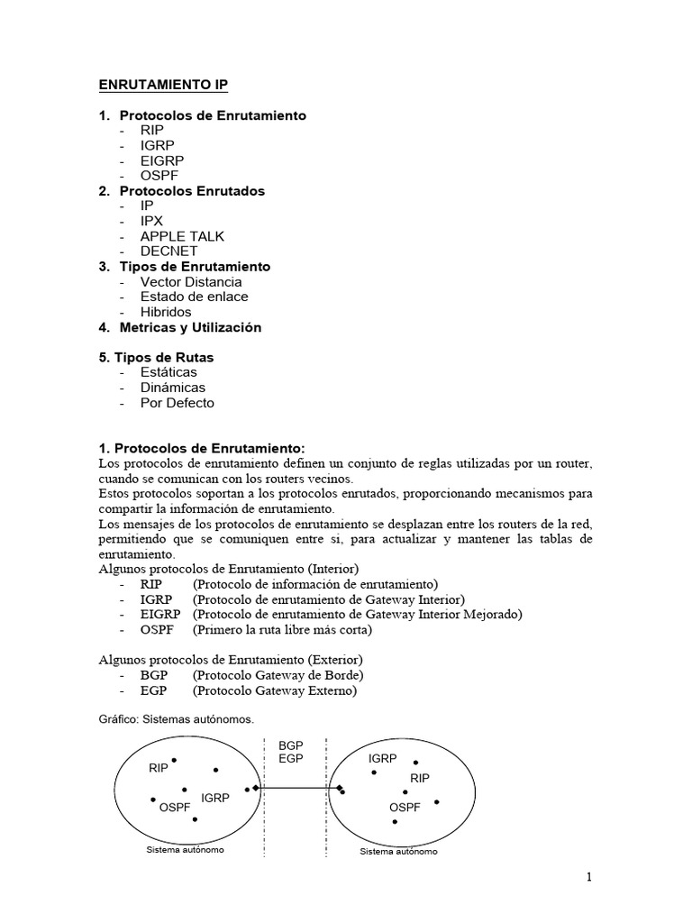 Enrutamiento IP | PDF | Enrutador (Computación) | Enrutamiento