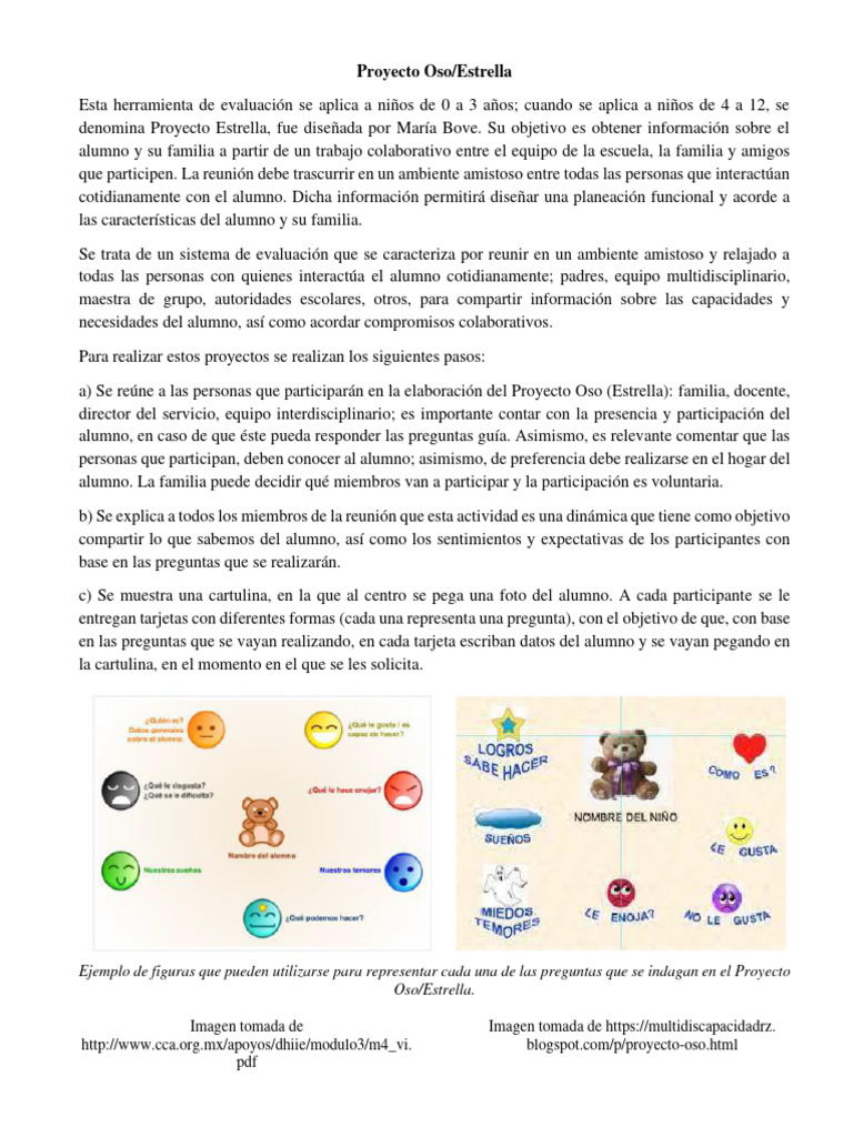 Proyecto Oso y Mapas | PDF | Planificación | Evaluación