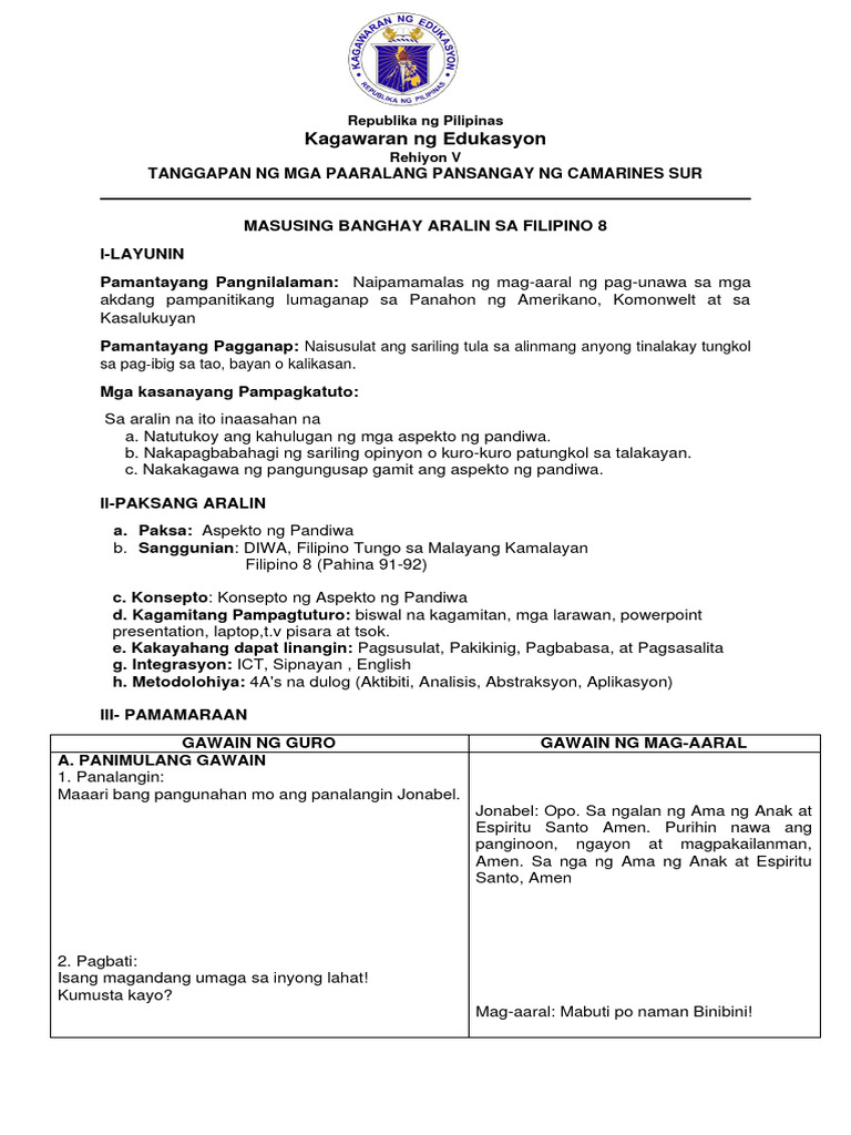 LP Jhs PDF Final - Docx Pls Lord | PDF