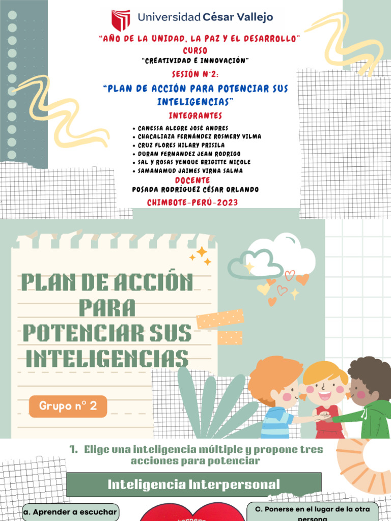 Grupo #2 - Plan de Acción para Potenciar Sus Inteligencias | PDF | Las ...