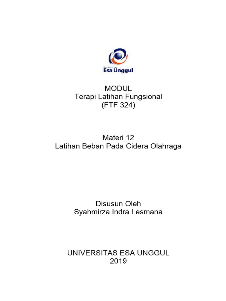 Modul Online Terapi Latihan Fungsional Pdf