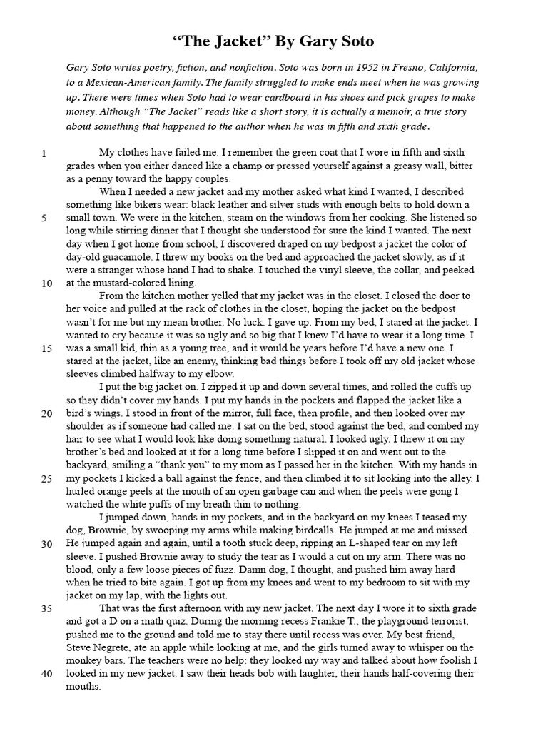 The Jacket Copy-For | PDF