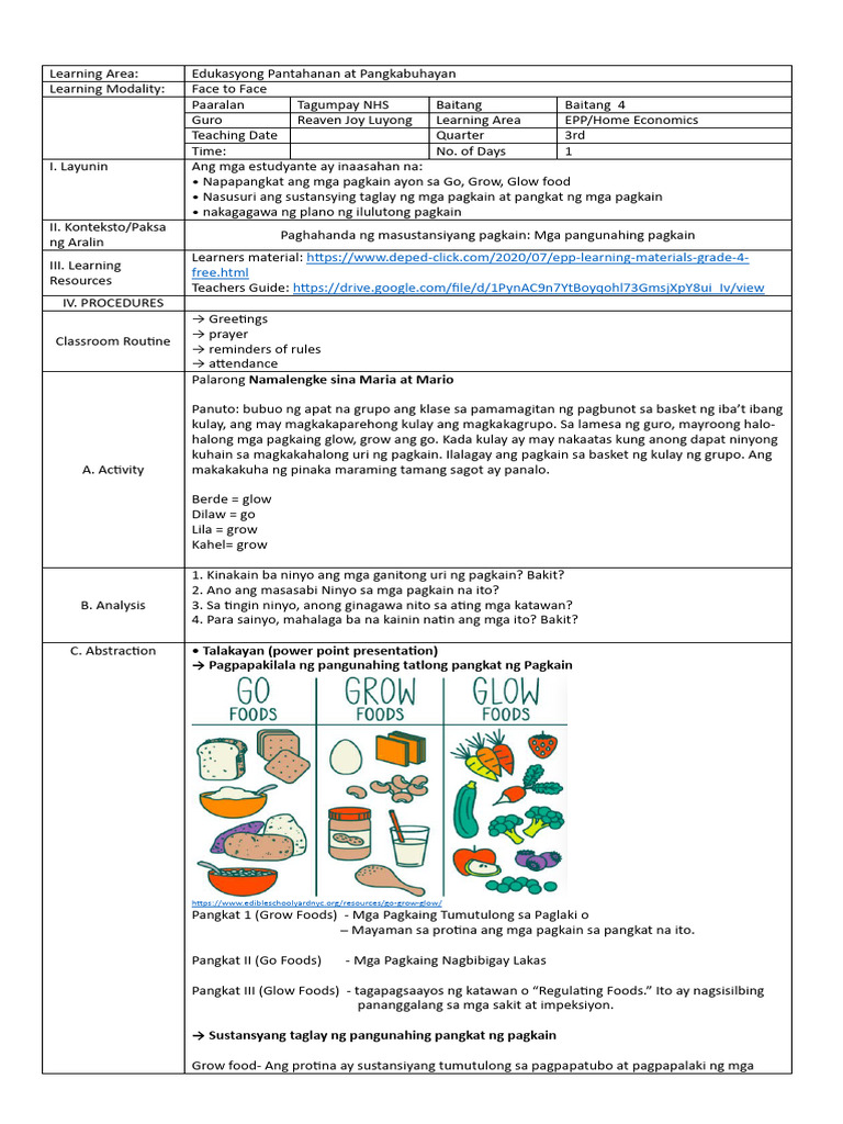 Epp Lesson Plan | PDF