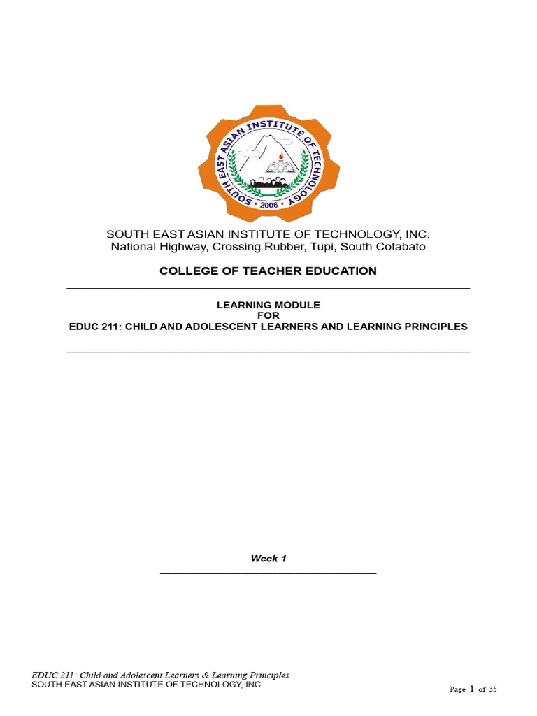 Educ 211 Prelim Module 4 | PDF | Learning | Educational Assessment