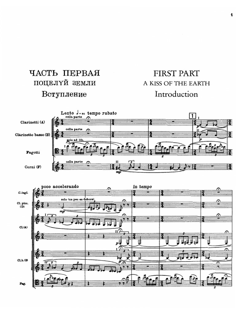 Stravinsky - E1 1913 The Rite of Spring | PDF