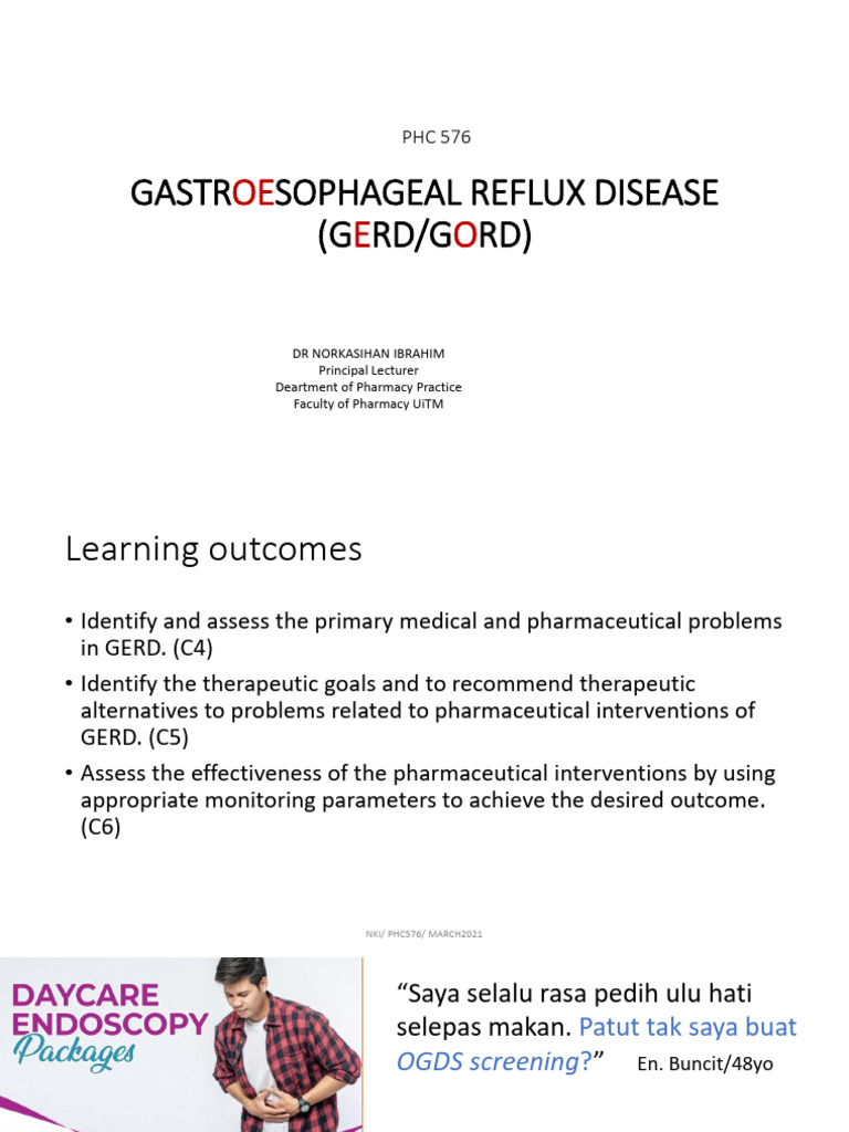 1) Gerd | PDF | Gastroesophageal Reflux Disease | Heartburn