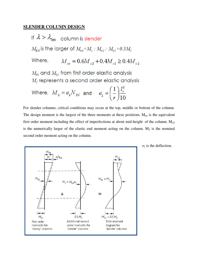 CIV3102-Lecture 10 (Slender Cloumn Design) | PDF | Buckling | Column