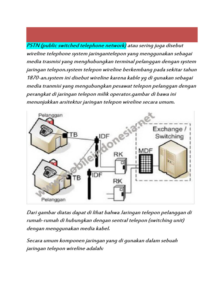 Tik, Pengertian PSTN, Isp, HTTP, Dan HTML | PDF