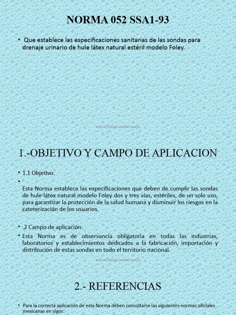 Norma 052 Ssa1-93 Sonda Vesical | PDF