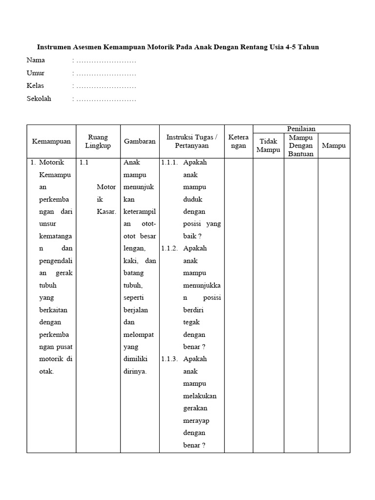 Tugas Tutorial 1 Evaluasi Perkembangan Anak Usia Dini | PDF