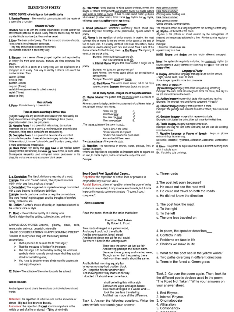 Notes On Poetry | Download Free PDF | Poetry | Metre (Poetry)