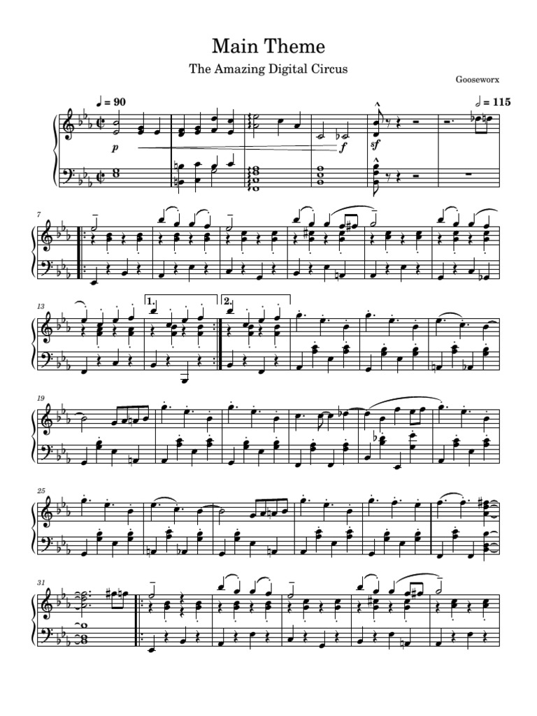 Amazing Digital Circus Theme Music | PDF