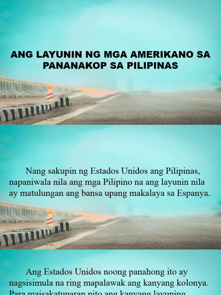 Ang Layunin NG Mga Amerikano | PDF