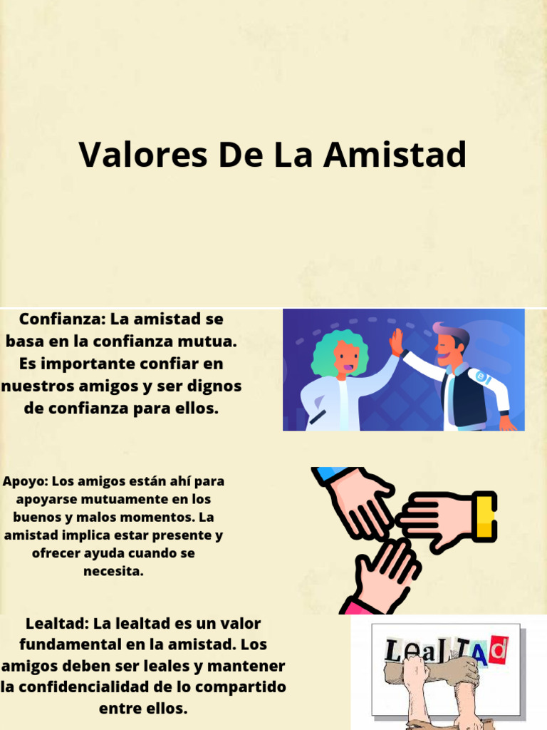 Valores de La Amistad | PDF