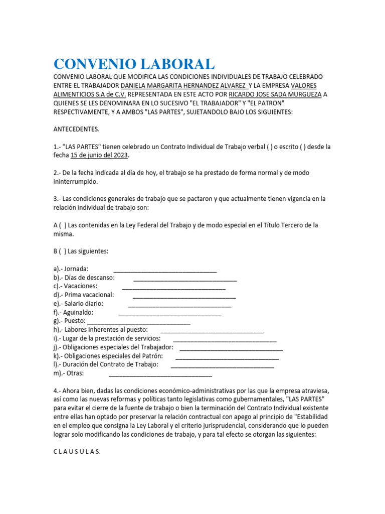 Convenio Laboral | PDF | Derecho laboral | Gobierno