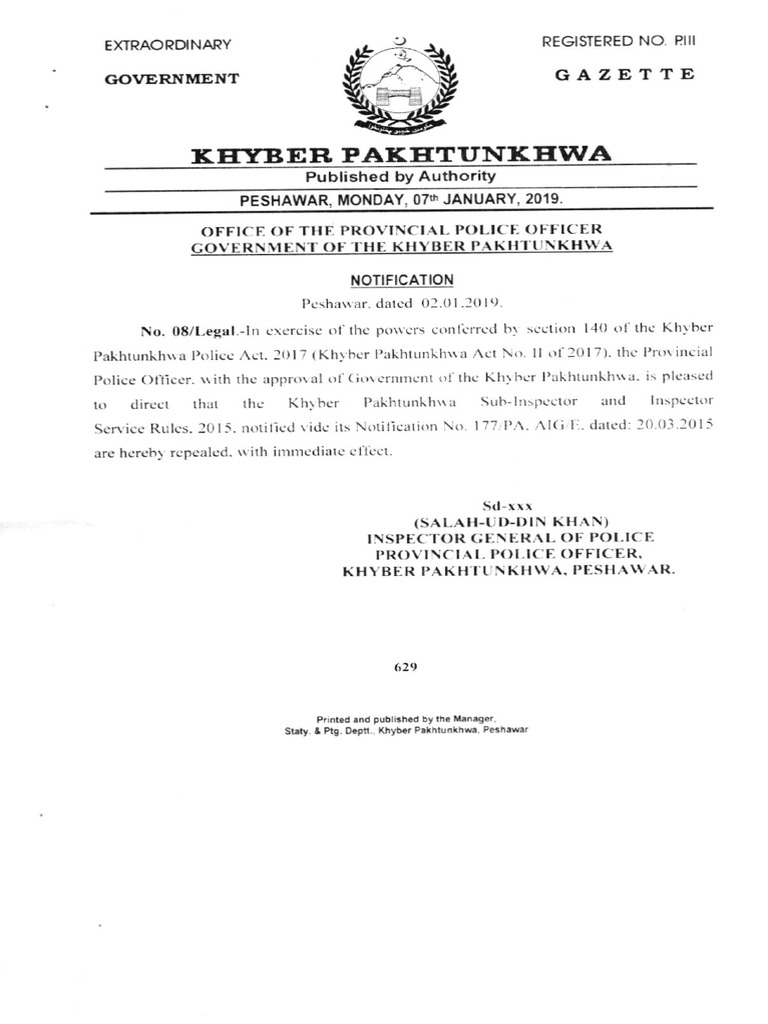 Police Fast Track Promotion Rules 2019 | PDF