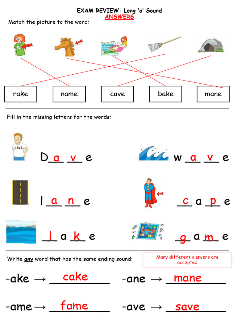 Phonics Worksheets ANSWERS | PDF