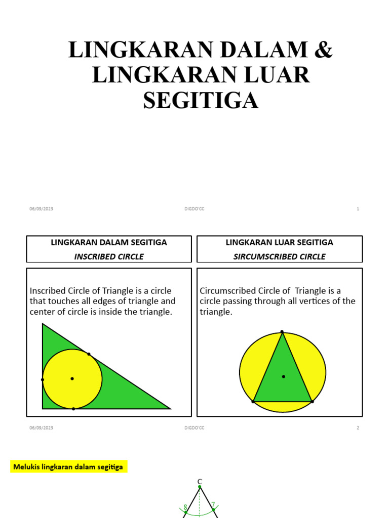 Lingkaran Dalam & Lingkaran Luar Segitiga | PDF