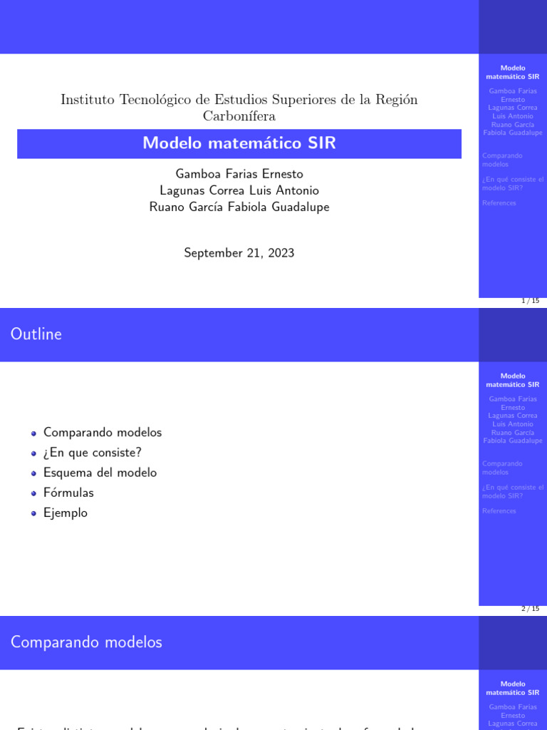 Modelo SIR: Dinámica de Epidemias | PDF | Ciencias de la Salud ...