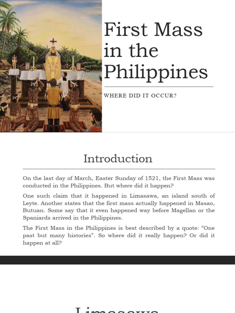 First Mass in The Philippines Group 1 | PDF | Age Of Discovery ...