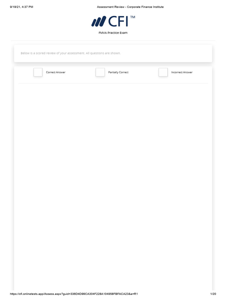 CFI FMVA Practice Exam Review | PDF | Convertible Bond | Discounted ...