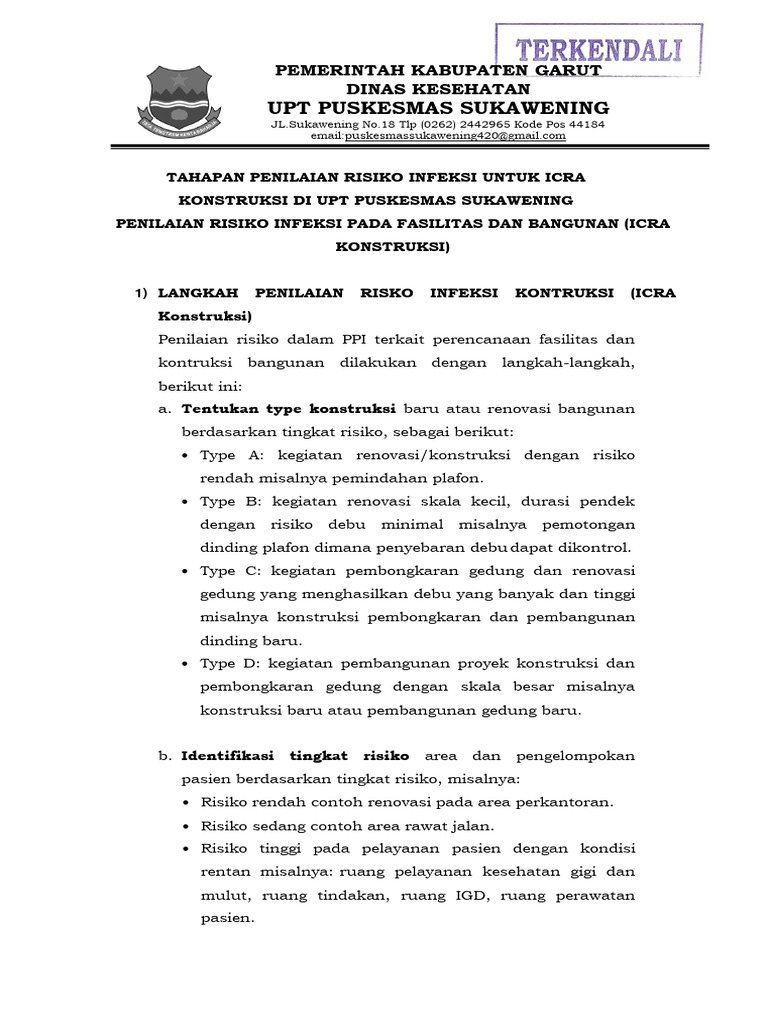 Penilaian Risiko ICRA Konstruksi Puskesmas | PDF