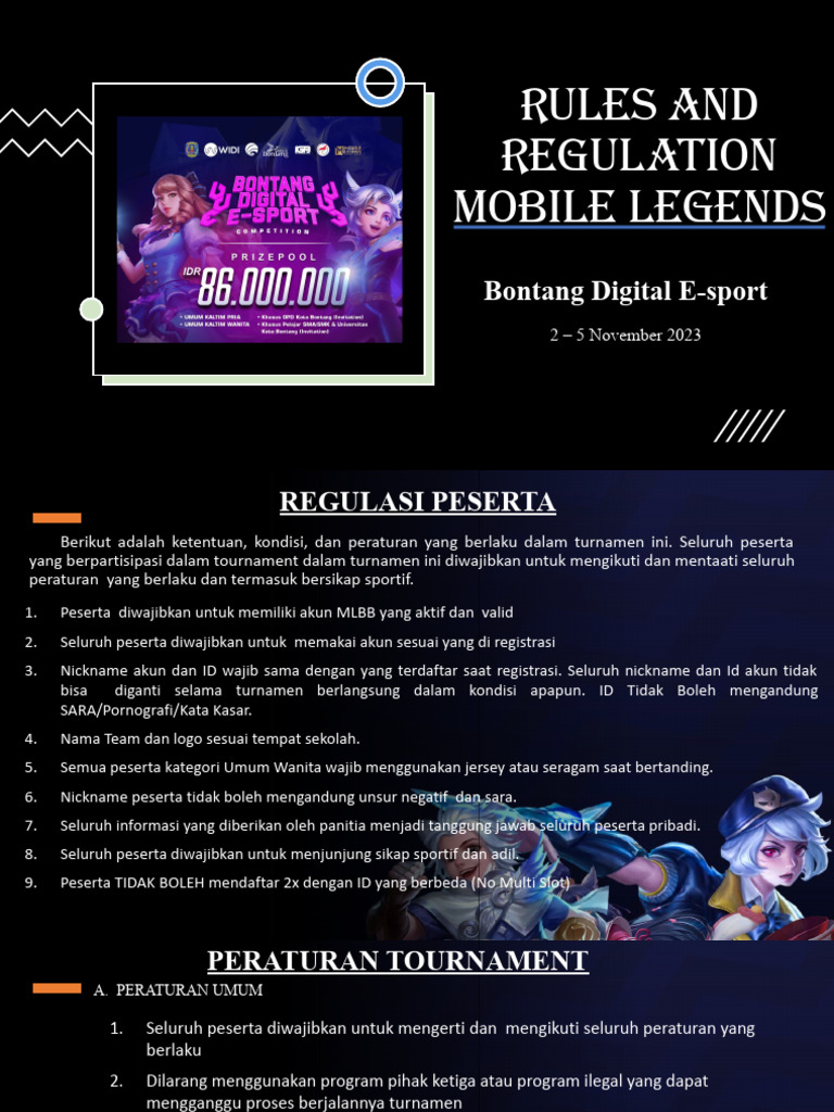 Rules Bontang Digital E-Sport 2023 | PDF