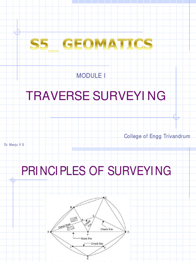 Geomatics - Mod 1 - Traverse Surveying | PDF | Cartesian Coordinate ...