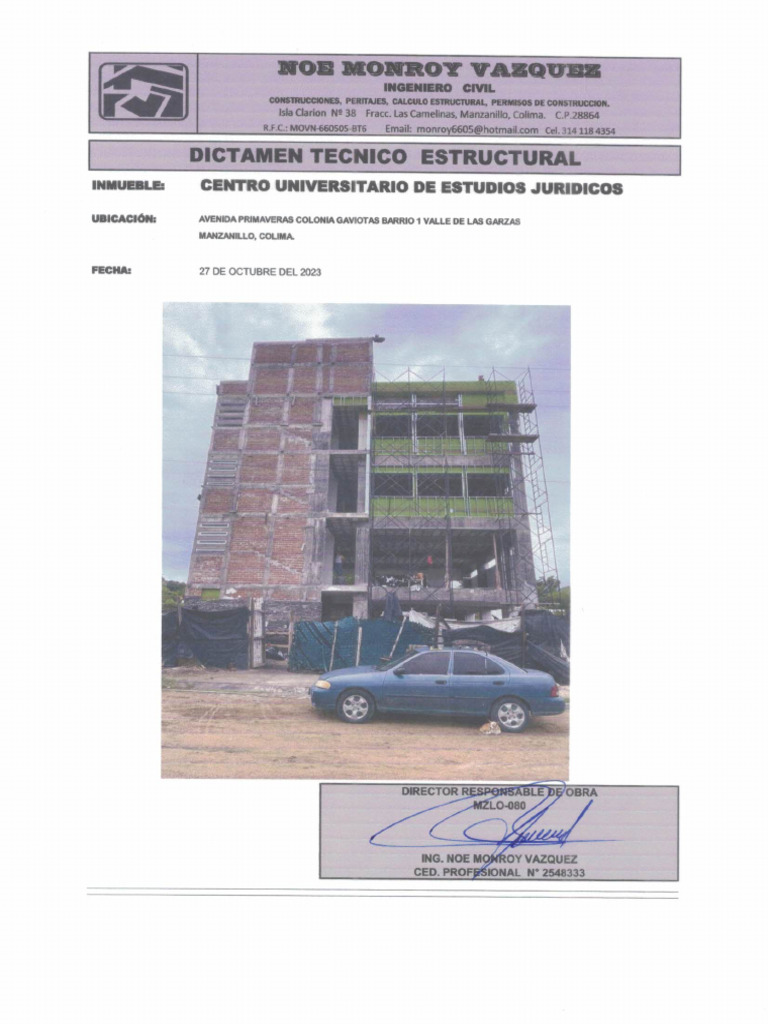 Dictamen Estructural | PDF