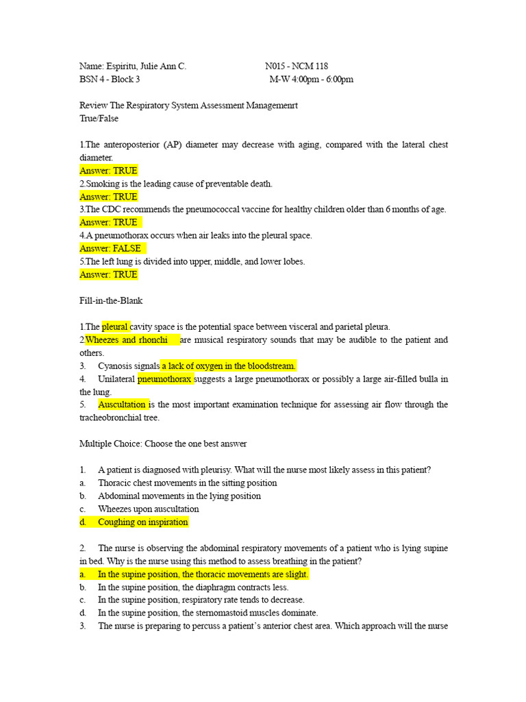 Respiratory | PDF | Lung | Respiratory Diseases