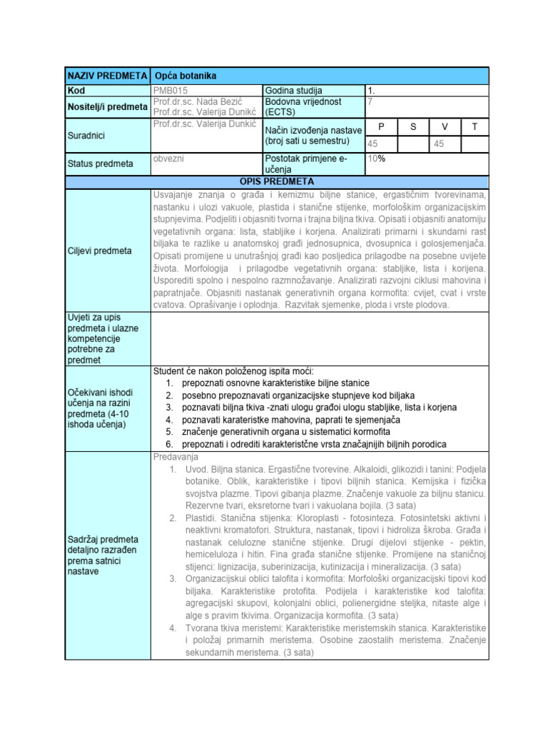 pmb015 Opca Botanika | PDF
